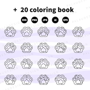 Cute Kawaii Soft Squishy Paw Print Clipart | Pastel Squishy Pet Paws ...