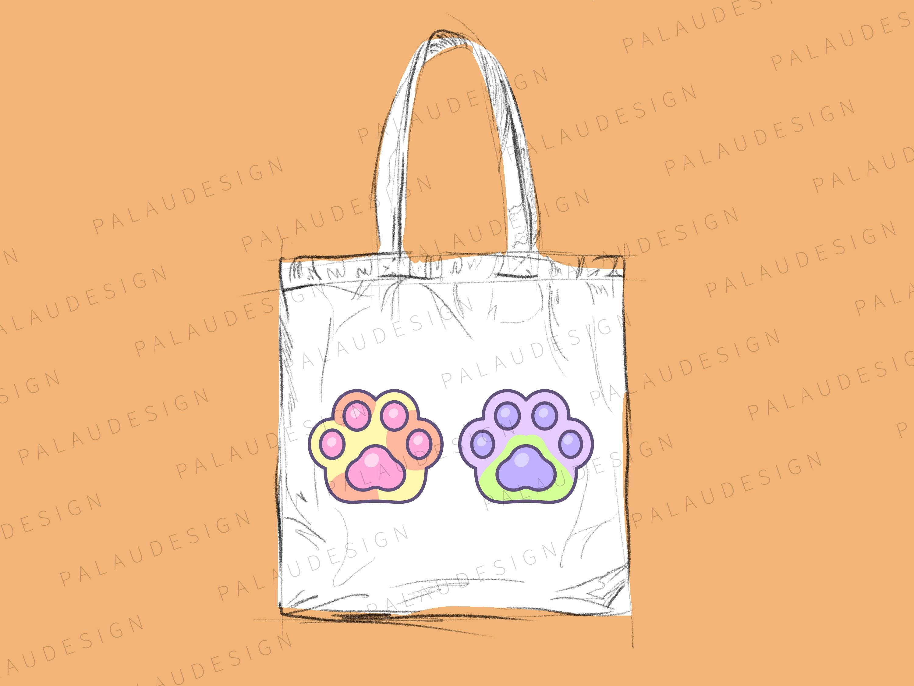 Cute Kawaii Soft Squishy Paw Print Clipart | Pastel Squishy Pet Paws ...