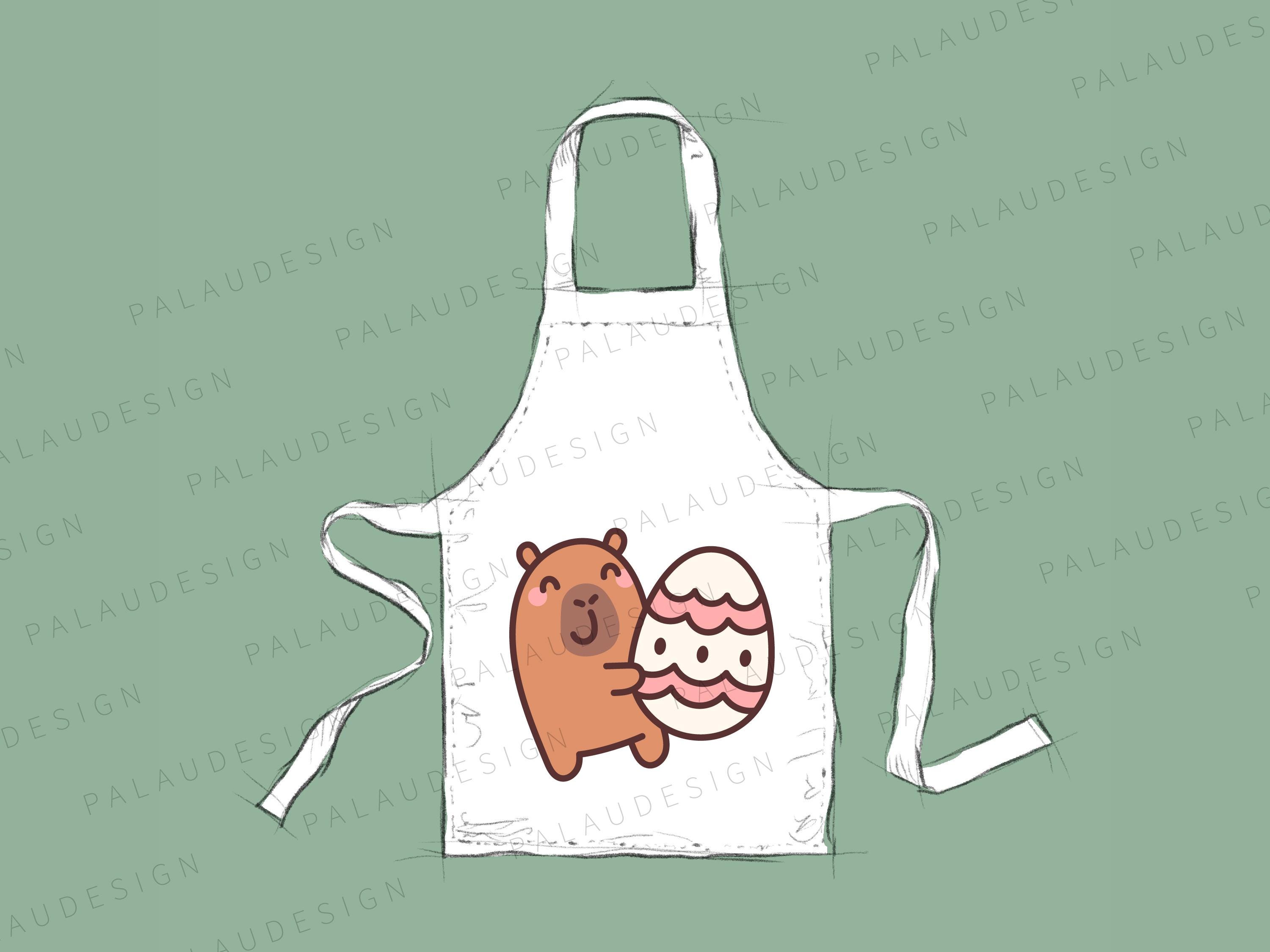Easter Capybara Clipart, Cute Kawaii Cartoon Animal, Vector Outline ...