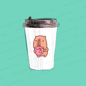 Adorable Capybara Autumn Clipart Set Cute Kawaii Digital Download Fall ...
