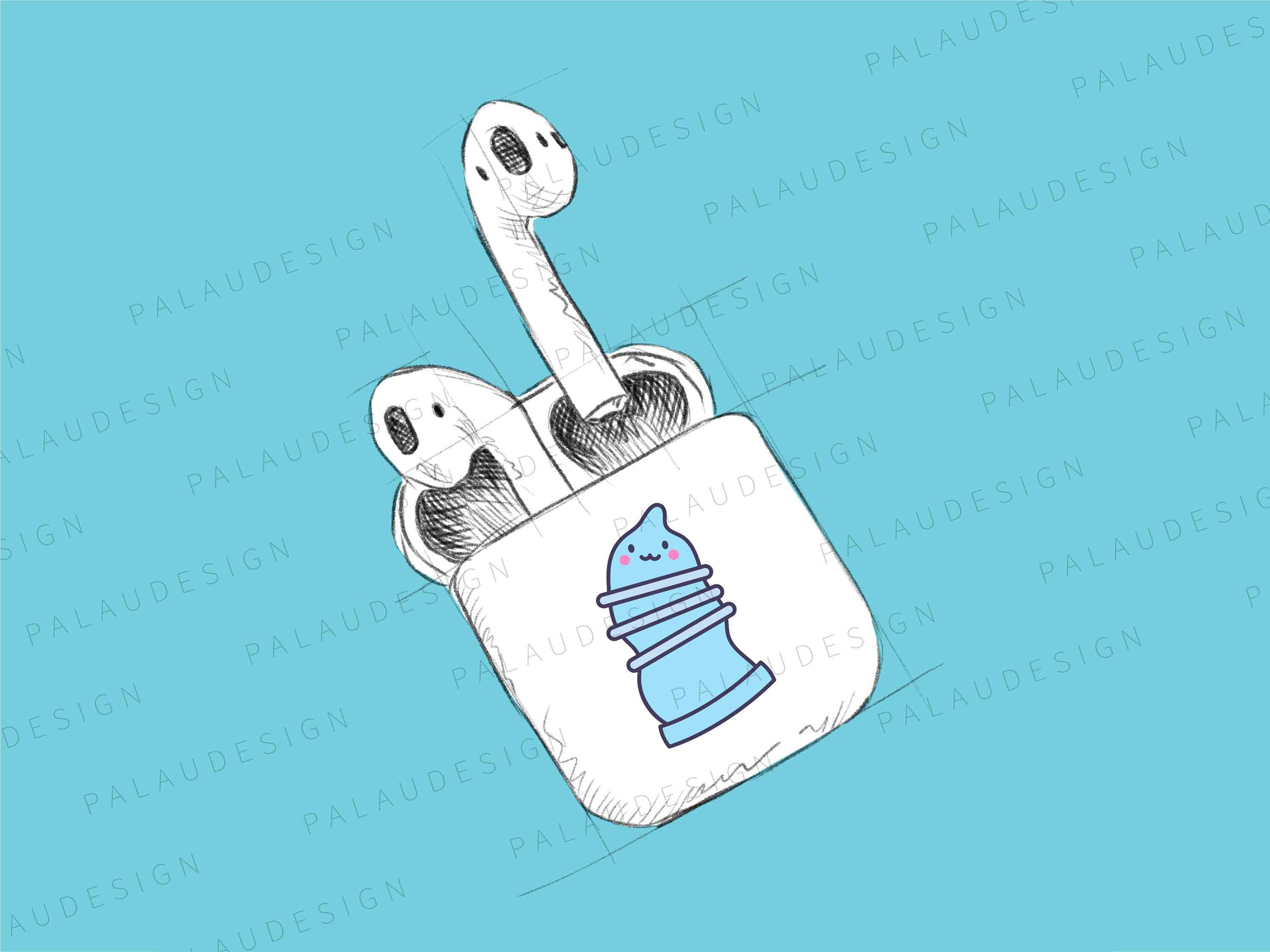 Cute Condoms Digital Clipart Funny Svg Png Outlines Instant Download Kawaii Vector Graphics