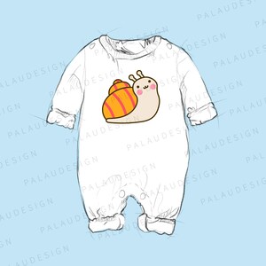 Cute Snail & Slug Clipart – Kawaii Doodle SVG PNG Files (instant ...