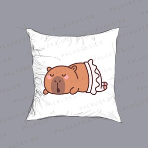 Cute Capybara Ballerina Clipart Set - Kawaii Cartoon Animal Vector ...