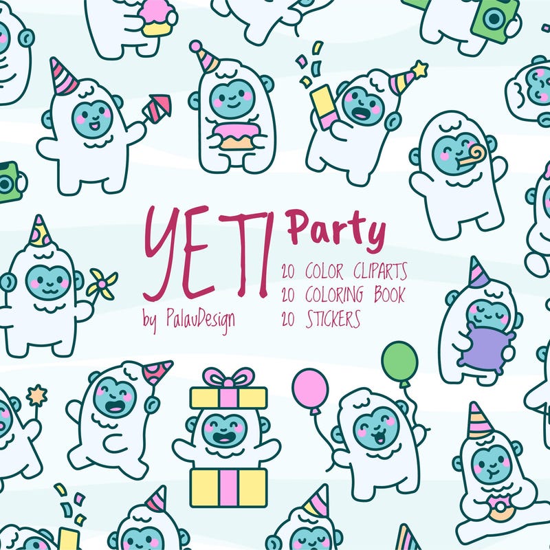 Kawaii Yeti - Etsy