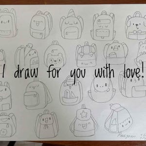 Editable Kids Backpack Clipart Set Fun Kawaii School Illustrations ...