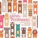Cute Kawaii Animal Bookmarks Clipart Stickers Coloring Pages for Kids ...