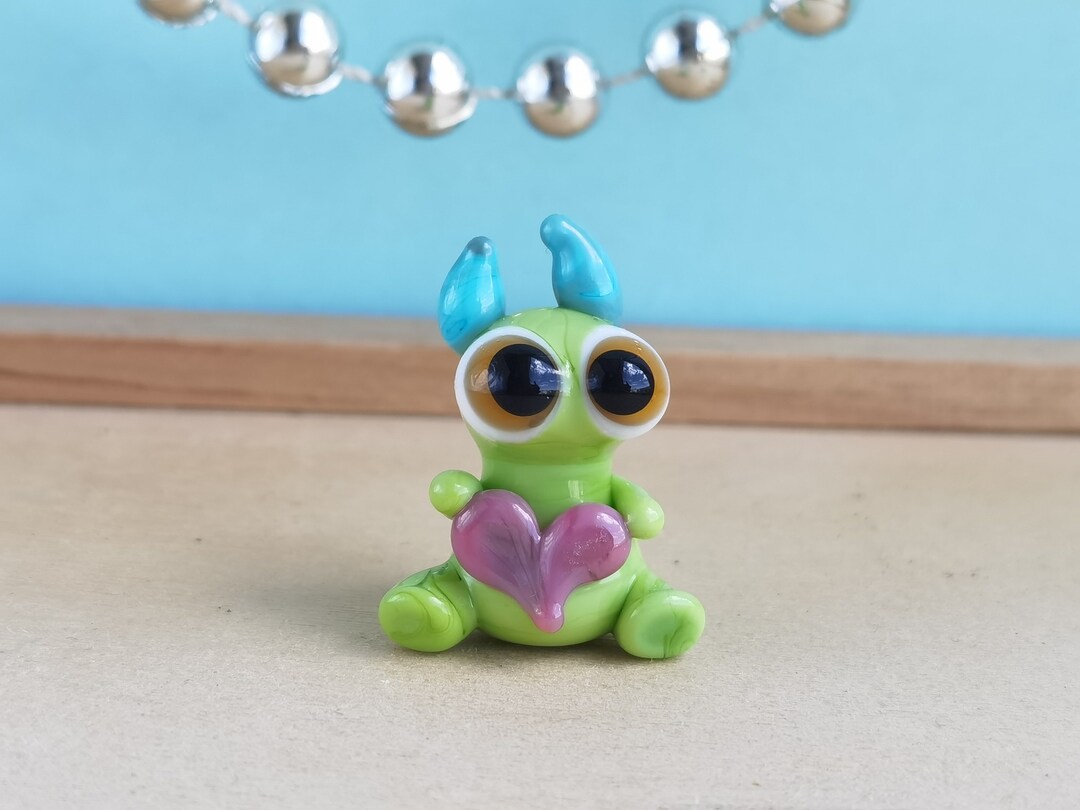 Tiny Glass Animals Desk Decor Devil Figurine Tiny Monster Figurine ...