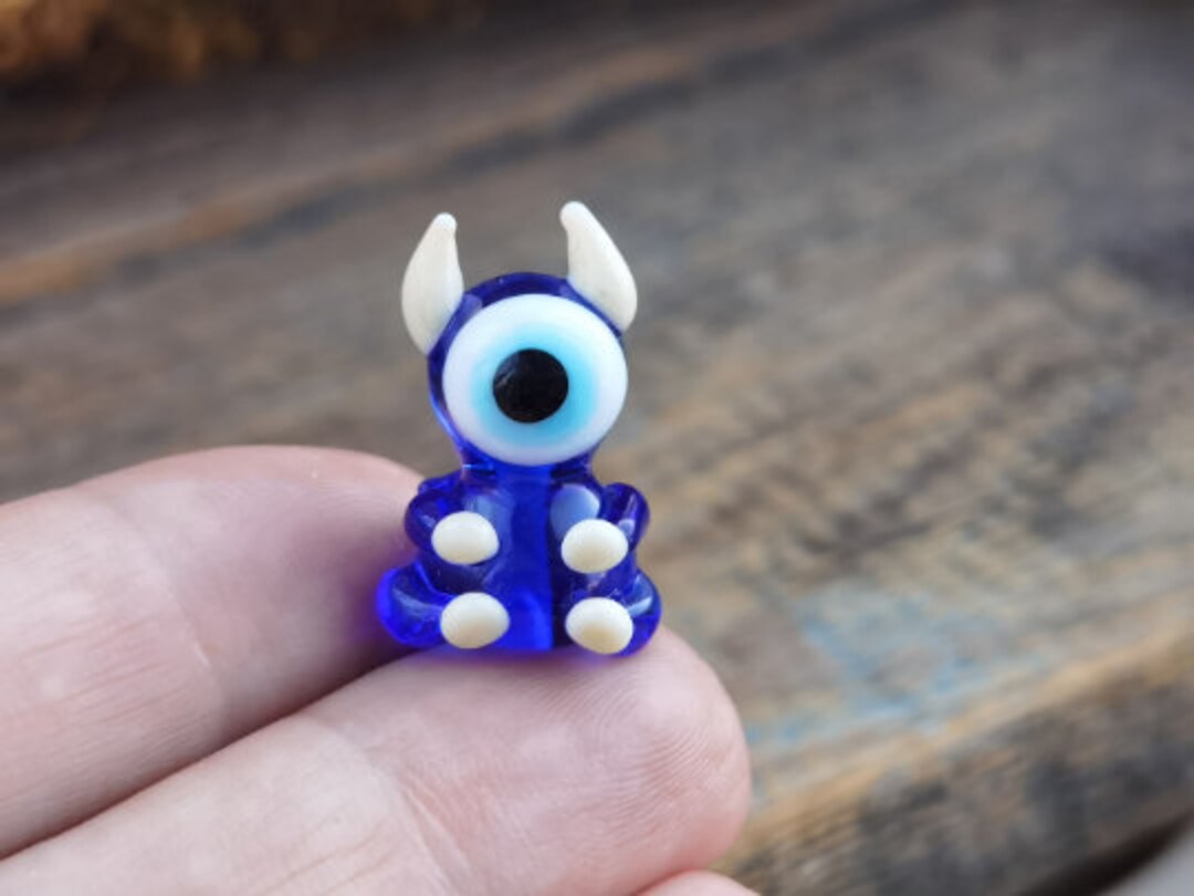 EVIL EYE Monster Figurine Tiny Monster Miniature Glass Monster Figurine ...