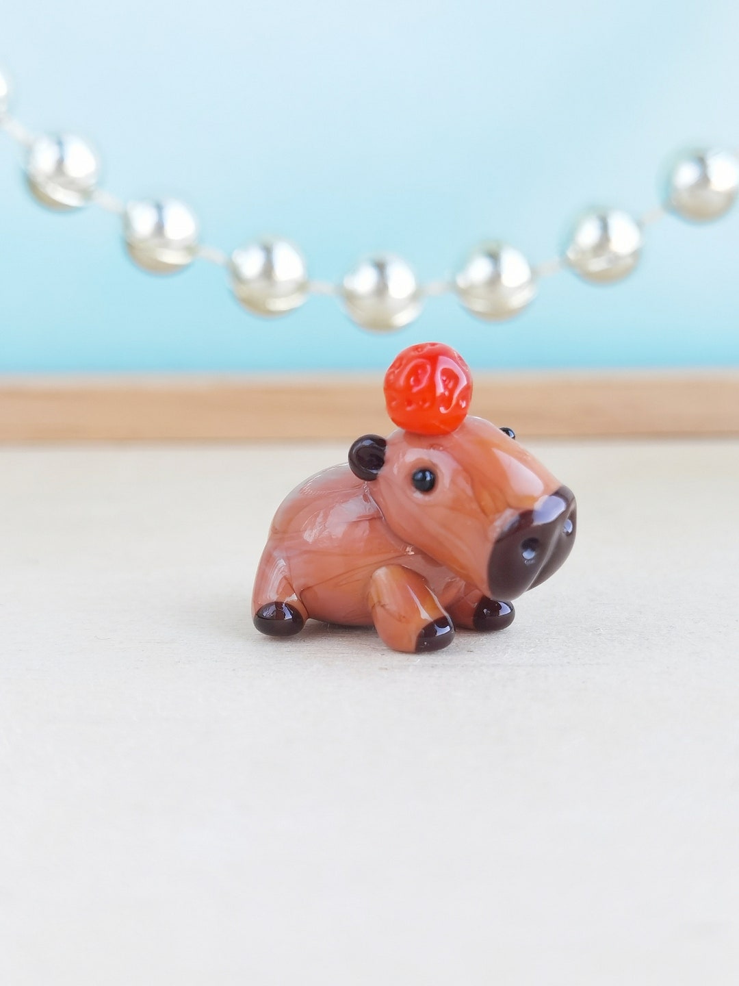 Glass Figurines Capybara Figurine Glass Capybara Figurine Tiny Capybara Miniature Capybara Tiny ...