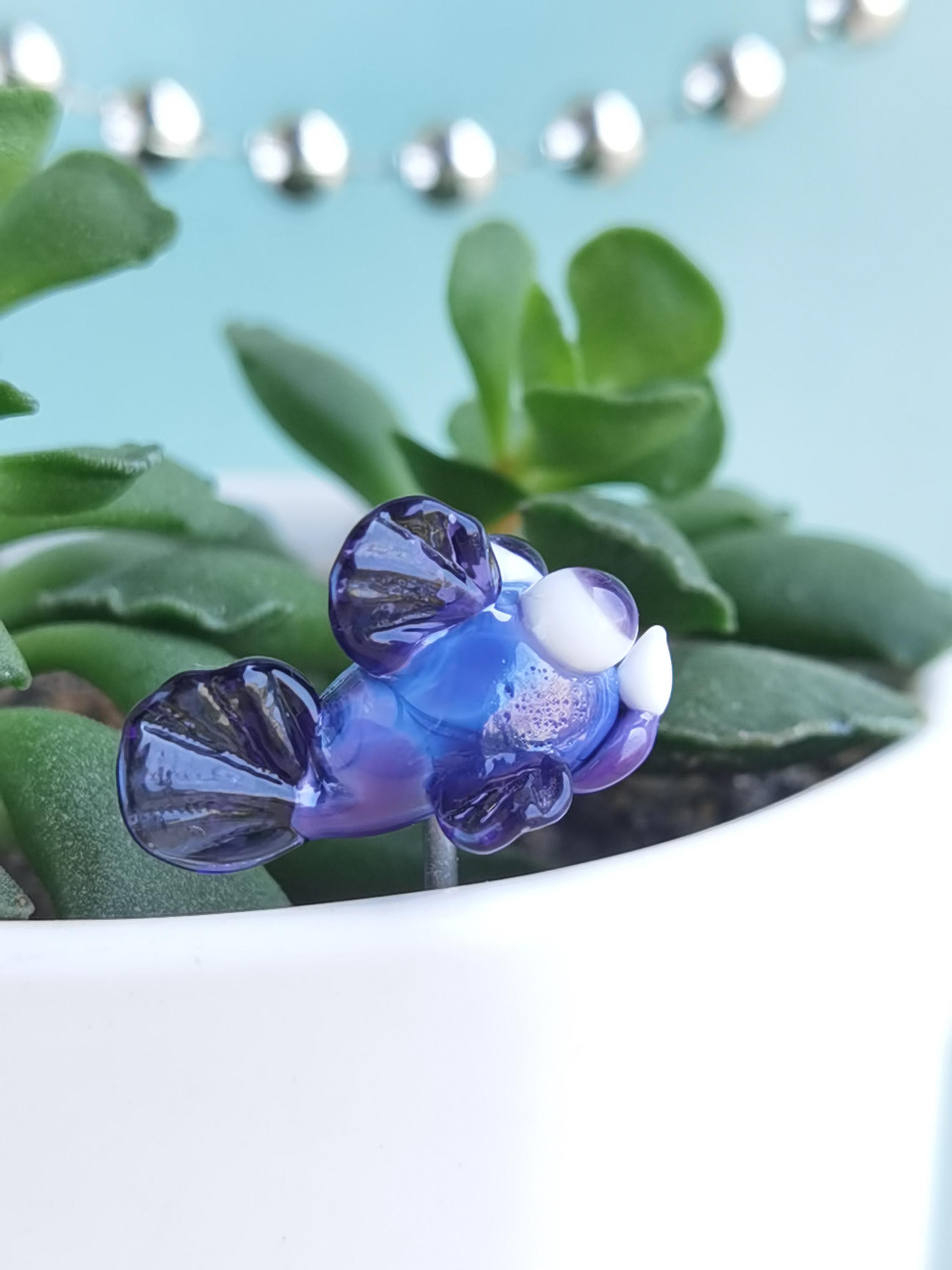Plant Stakes Glass Fish Figurine Plant Sticks Garden Decoration Plant ...