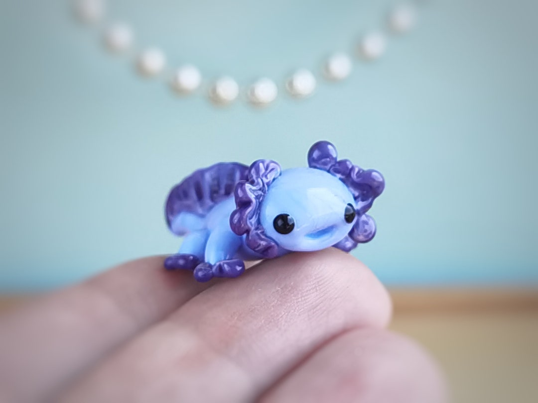 Glass Figurines Axolotl Figurine Glass Axolotl Ornament Tiny Axolotl ...