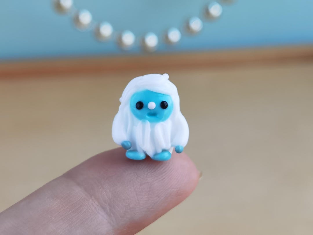 Miniature Yeti Figurine Abominable Snowman Sasquatch Tiny Big Foot Mini ...