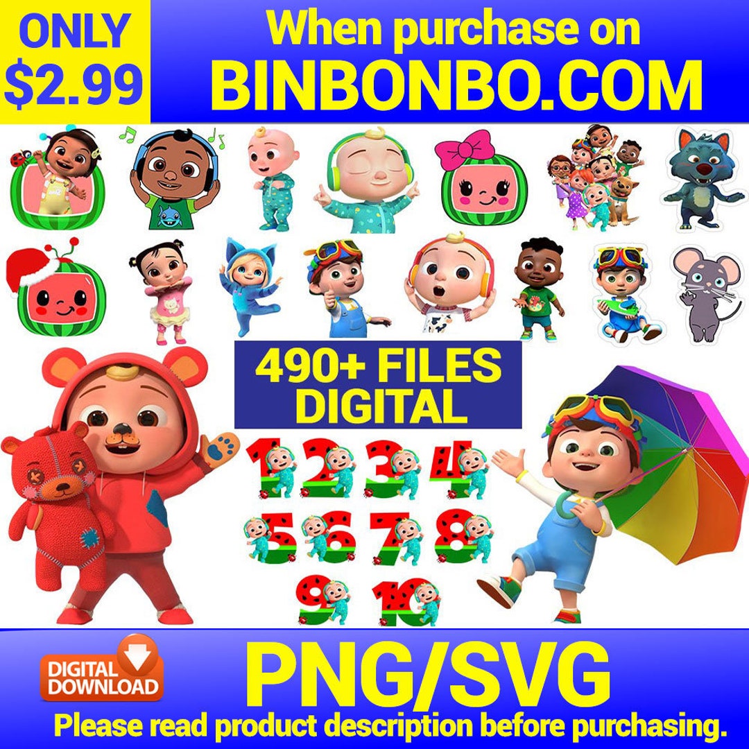 490 Mega Cartoon SVG /PNG Bundle, Stickers , Clipart, Svg for Cricut ...