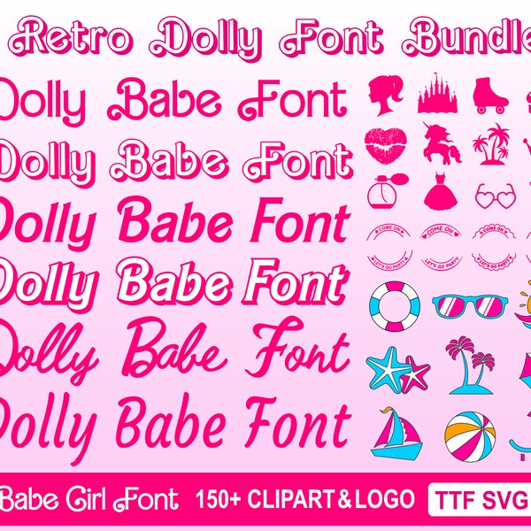 Barbie Font - Etsy