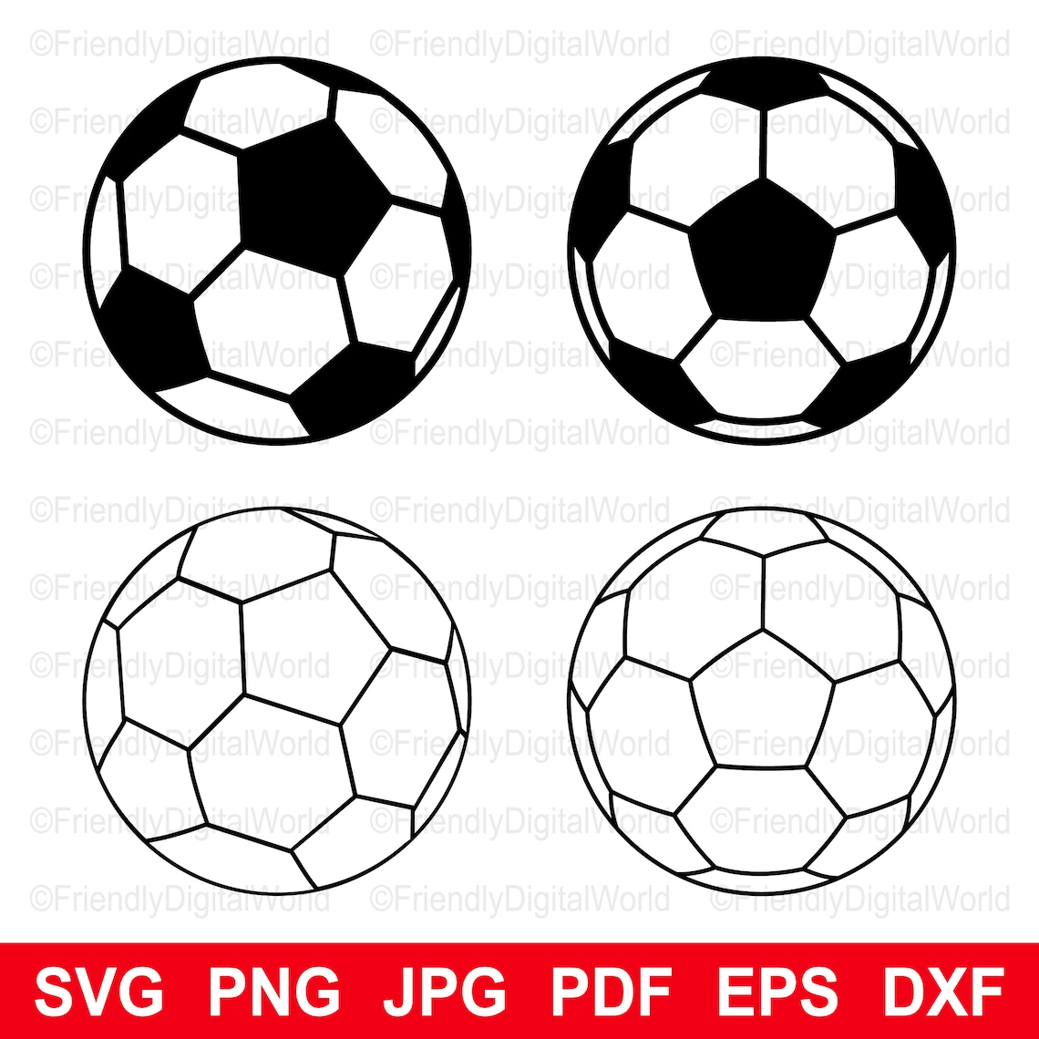 Soccer Ball Svg, Soccer Ball Bundle Svg, Football Cut Files, Soccer ...