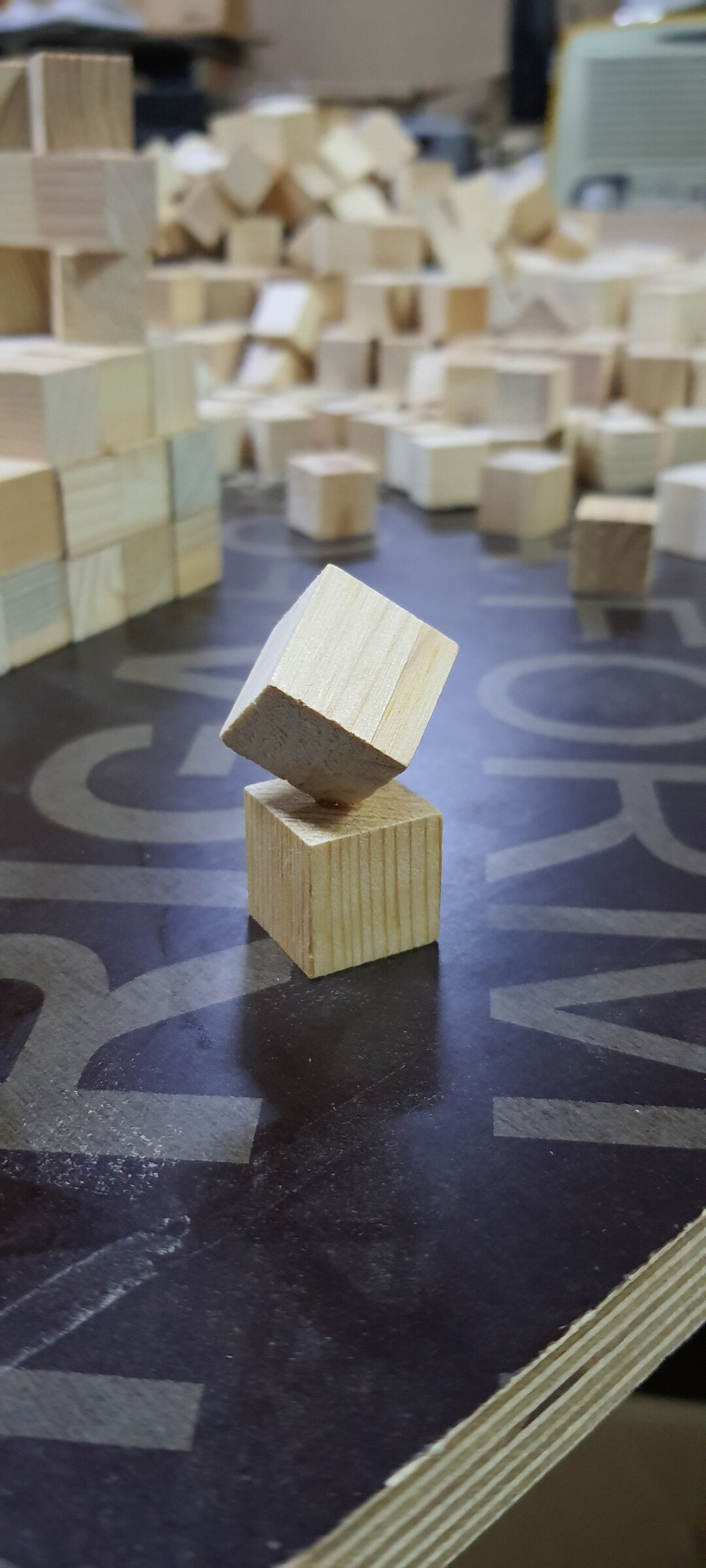 Unpainted Wooden Block, Unfinished Wood Cube, Sanded Square Cutout, for ...