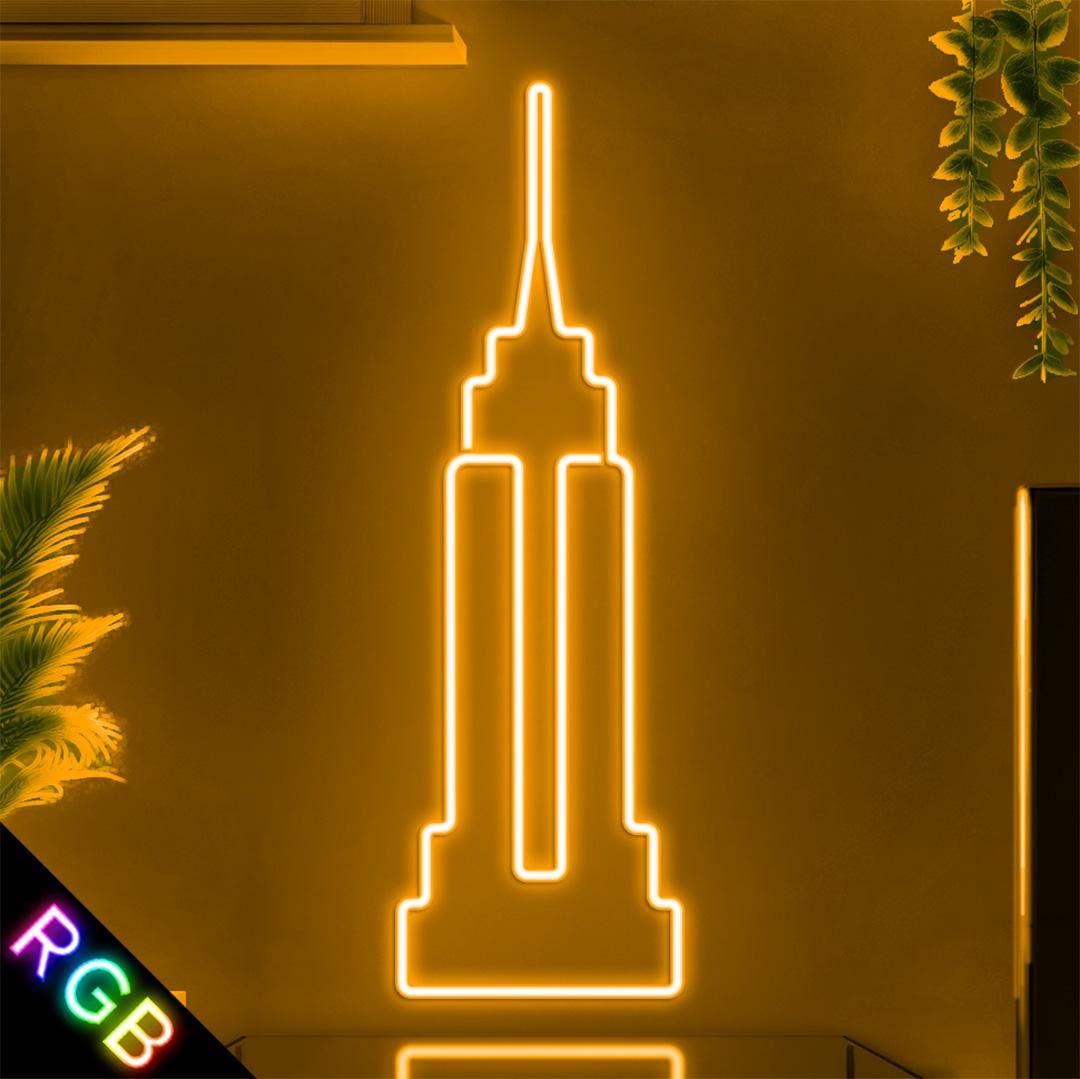 Empire State Building Neon LED Sign - Custom, RGB Colour Changing Gift ...