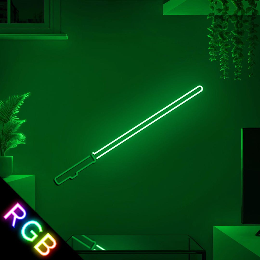 Saber Neon LED Sign Custom RGB Colour Changing Gift for Star Wars Fans ...