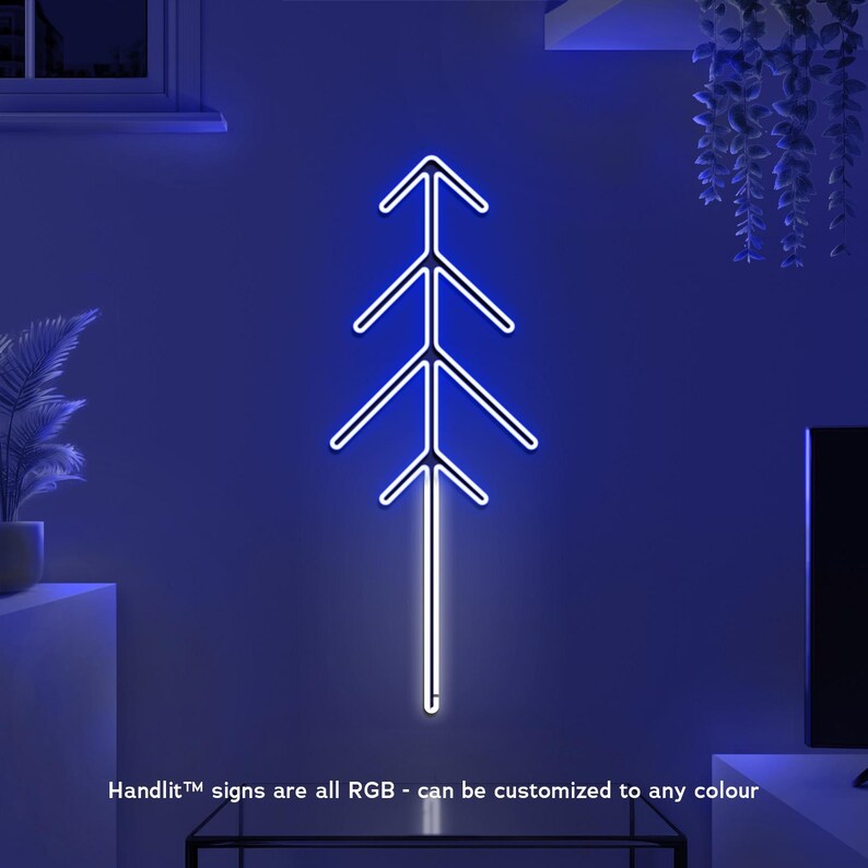 Pine Tree Neon LED Sign - Custom, RGB Colour Changing Gift for Outdoors ...