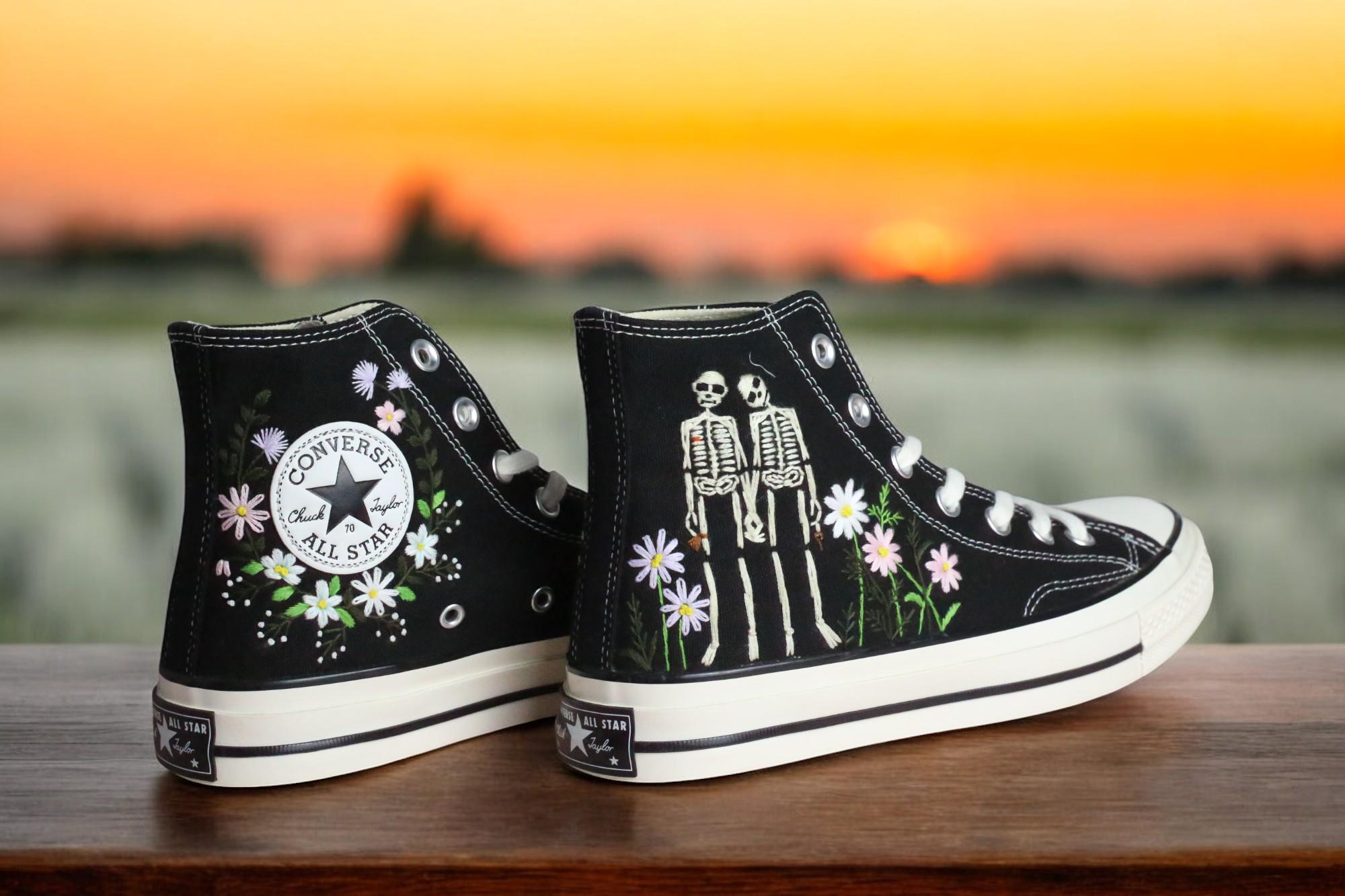 Personalized Halloween Shoe, Converse Chuck Taylor Shoes Embroidered ...