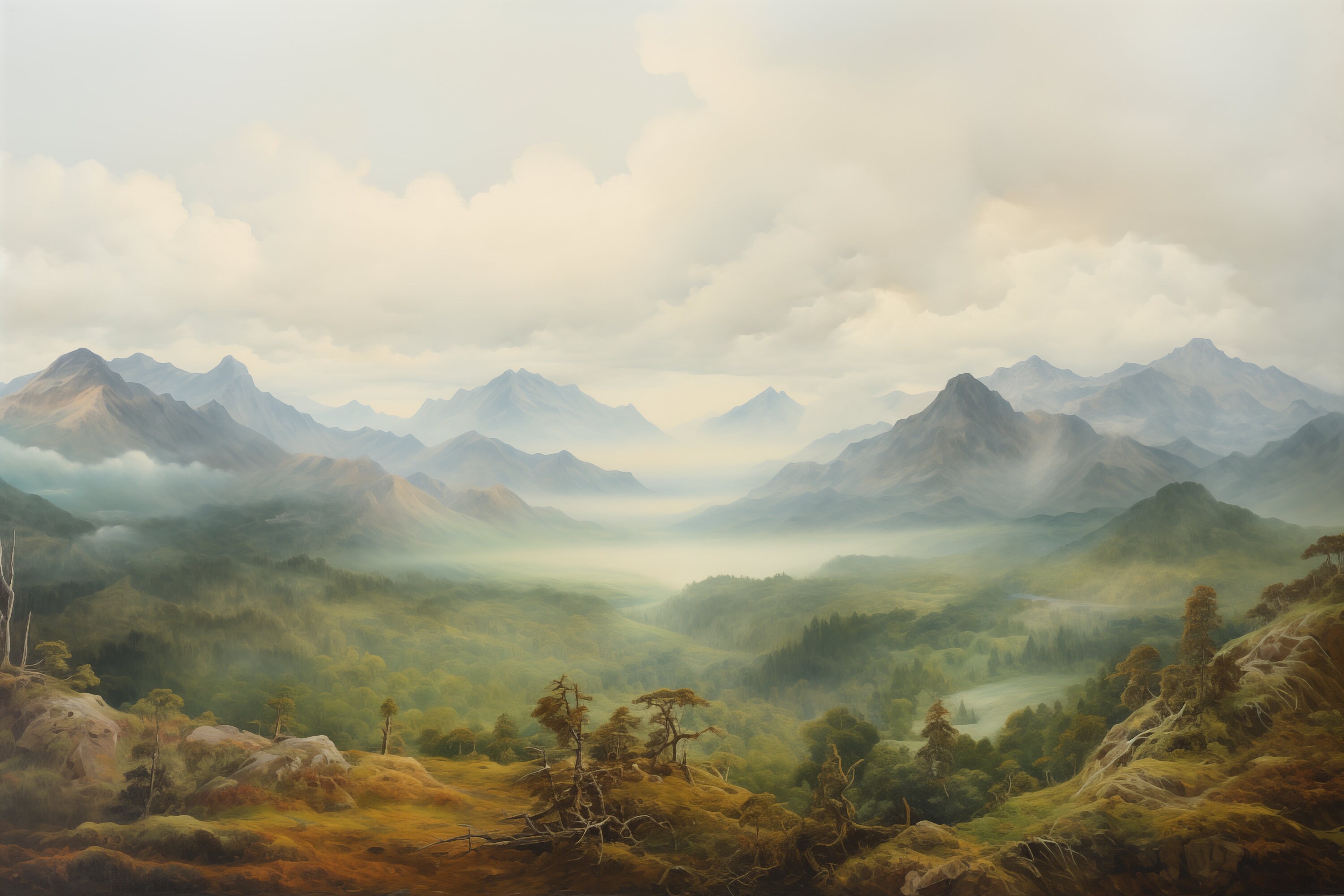 PRINTABLE Landscape Art, Forest Landscape, Rustic Landscape Country ...