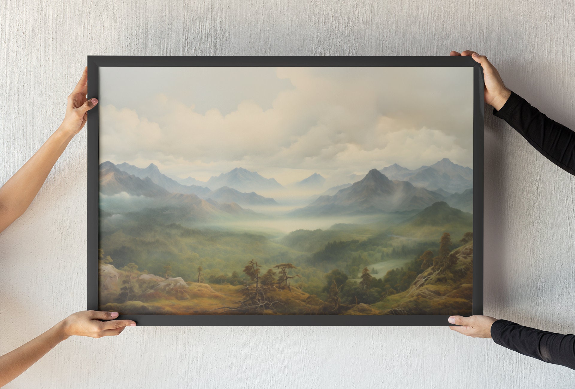 PRINTABLE Landscape Art, Forest Landscape, Rustic Landscape Country ...