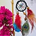 Blue Tree of Life Dream Catcher, Natural Crystal Stone Feather ...