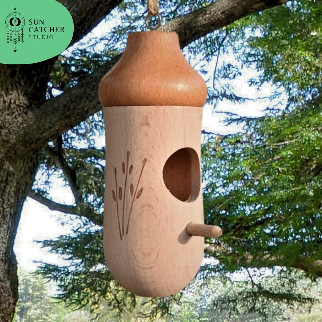 Hummingbird Bird House, Wooden Water Proof Birdhouse, Hanging Birdhouse ...