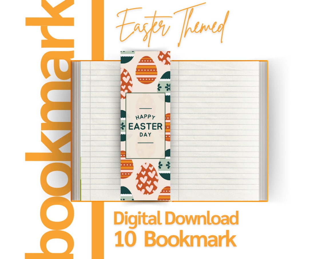 Easter Themed Bookmark, Gift for Booklovers, Easter Bookmark, Printable ...