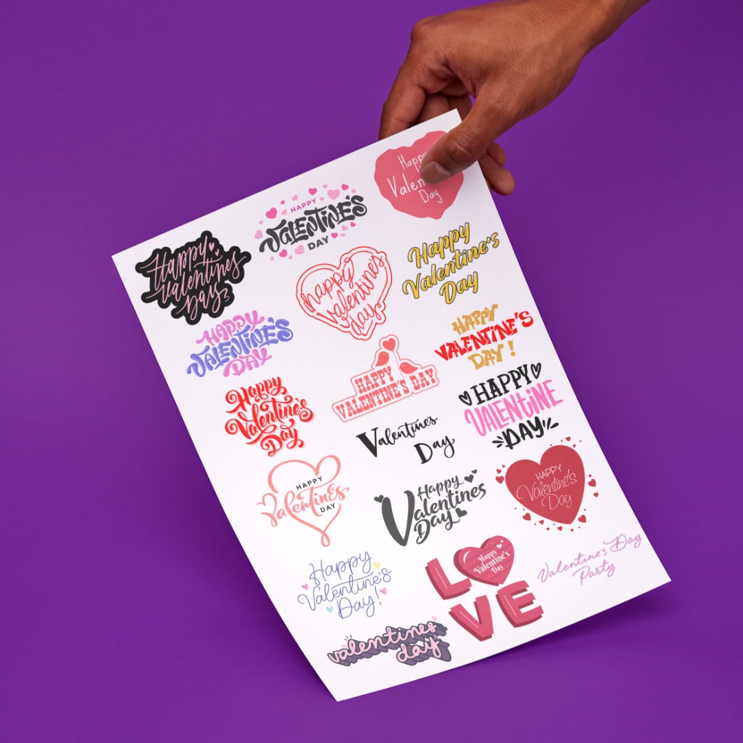 Valentines Day Themed Sticker, Valentines Day Sticker, Valentines Day ...