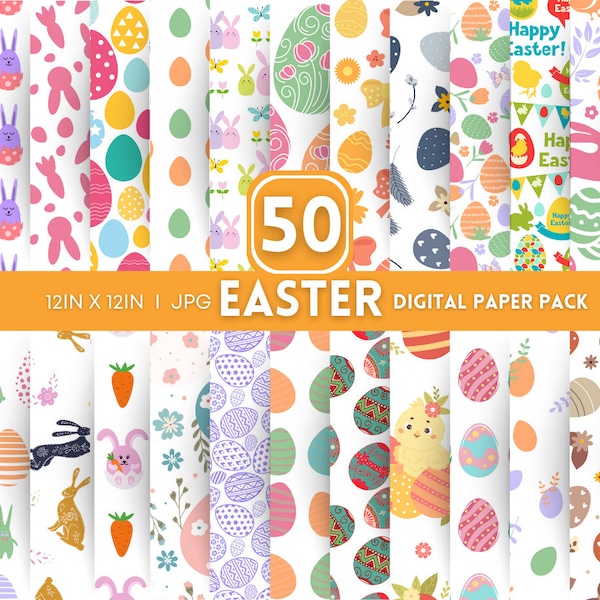 Easter Digital Paper - Etsy