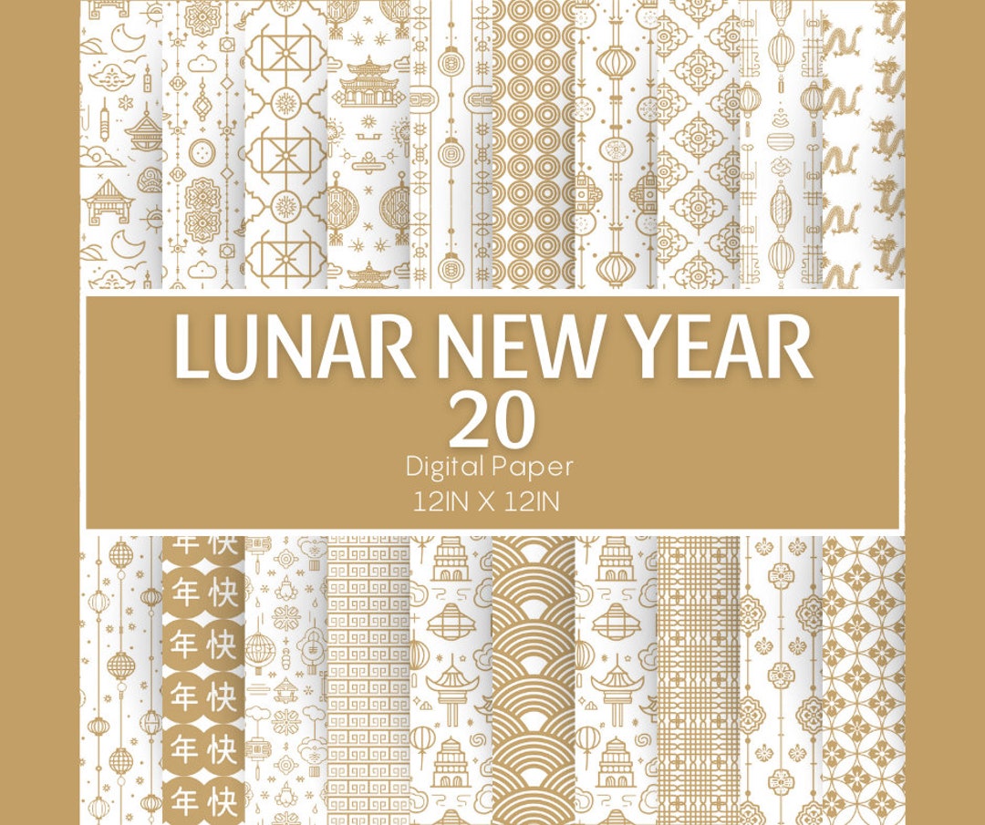 Lunar New Year, Lunar New Year Paper, Seamless, Commercial Use, Instant ...