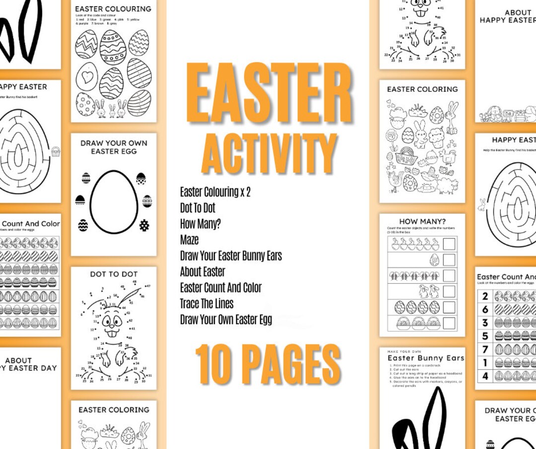 Atividade de Páscoa, Pacote de atividades de Páscoa, Atividade infantil ...