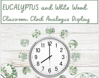 Eucalyptus and White Wood Classroom Display Alphabet Bunting - Etsy
