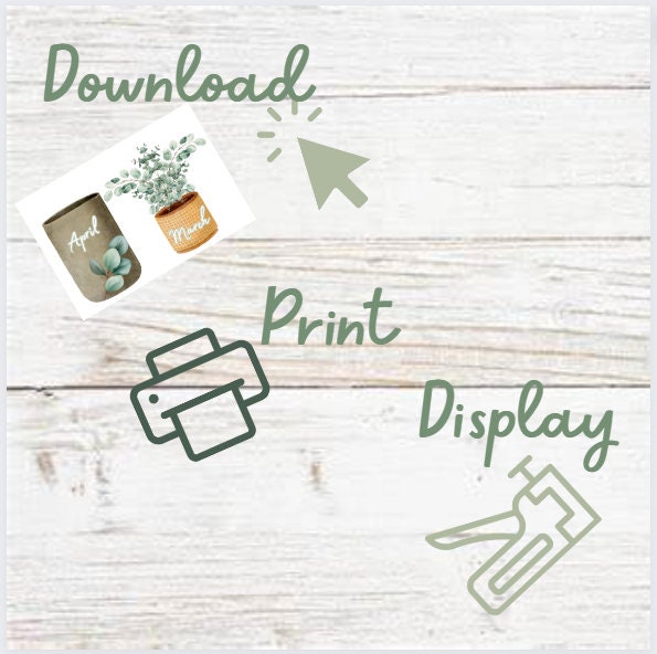 Eucalyptus and White Wood Classroom Birthday Display - Etsy