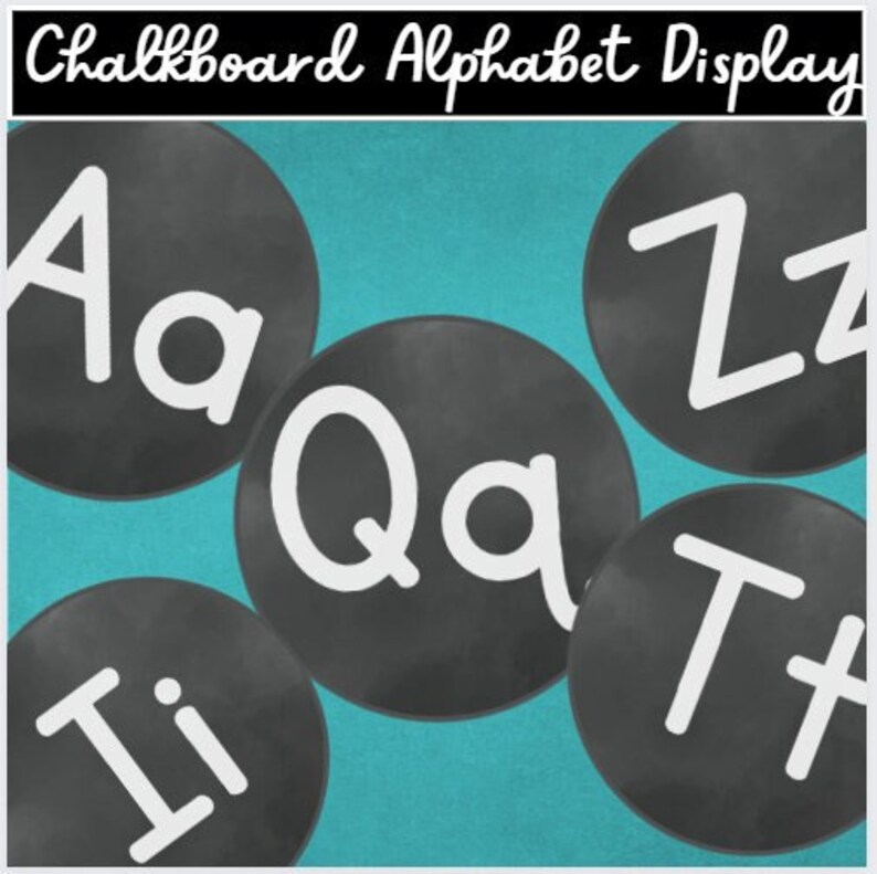 CHALKBOARD Alphabet Classroom Display - Etsy