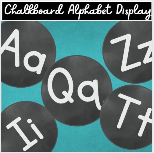CHALKBOARD Alphabet Classroom Display - Etsy
