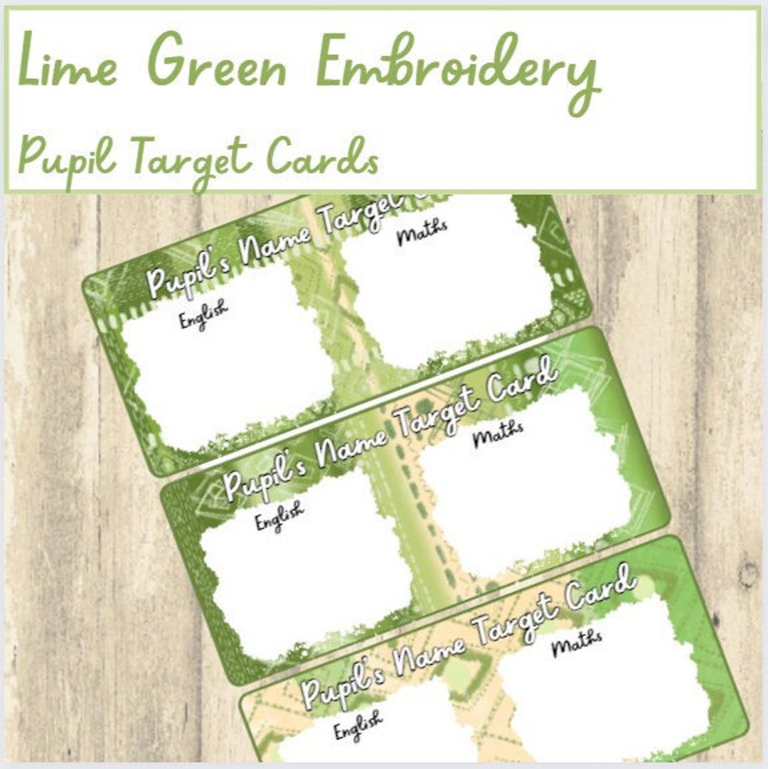 LIME GREEN Pupil Target Cards - Etsy