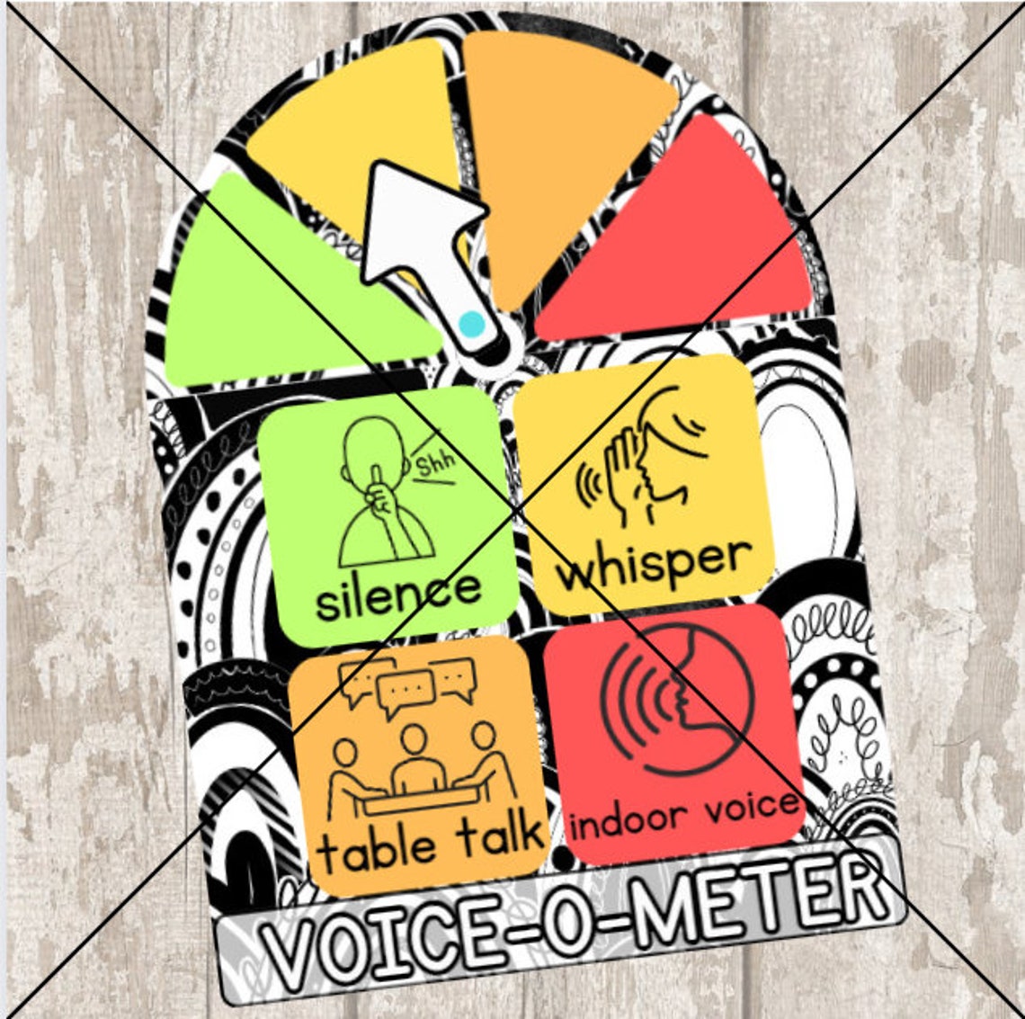 B&W Rainbow Patterns Classroom Voice-o-meter - Etsy