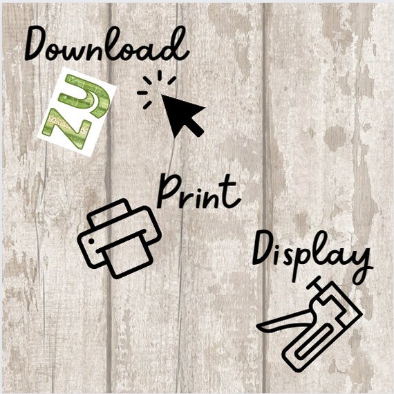 Green Lettering Display
