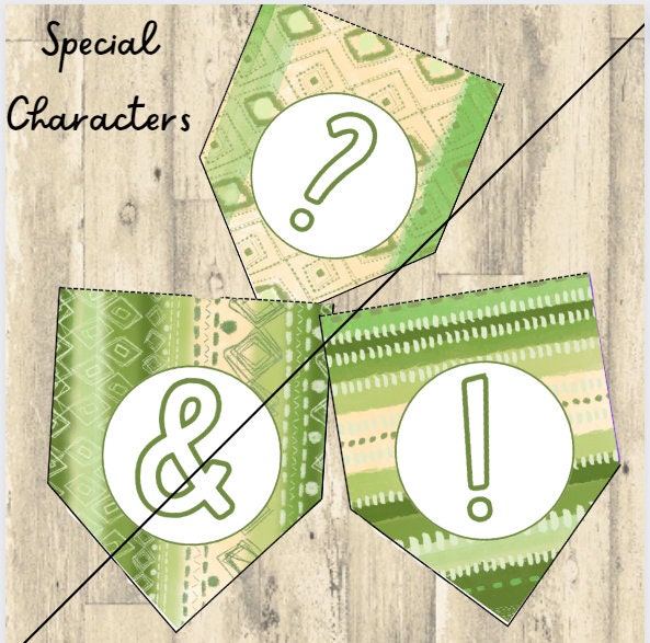 LIME GREEN Classroom Alphabet Bunting - Etsy