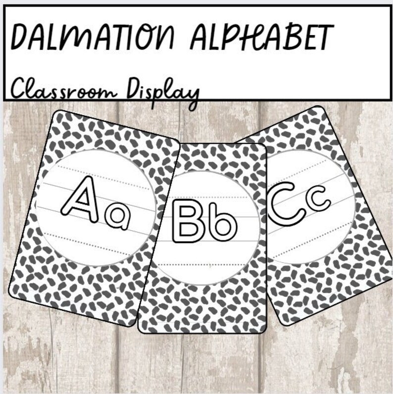 Dalmatian Alphabet Classroom Display - Etsy