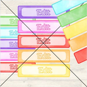 SOFT RAINBOW Editable Teacher Tray Labels - Etsy