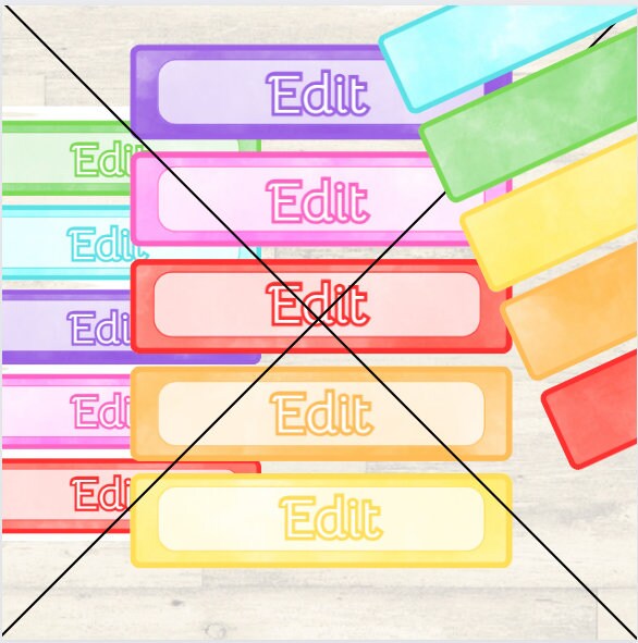 SOFT RAINBOW Editable Teacher Tray Labels - Etsy