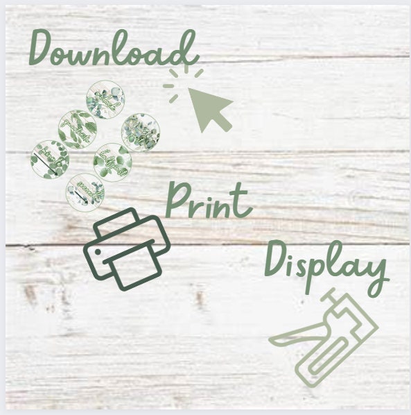 Eucalyptus and White Wood Classroom Clock Display - Etsy