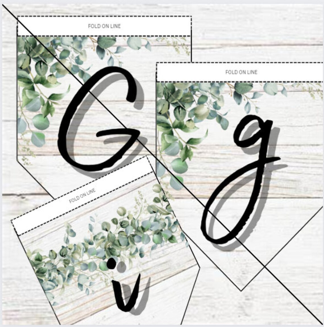 Eucalyptus and White Wood Classroom Display Alphabet Bunting - Etsy