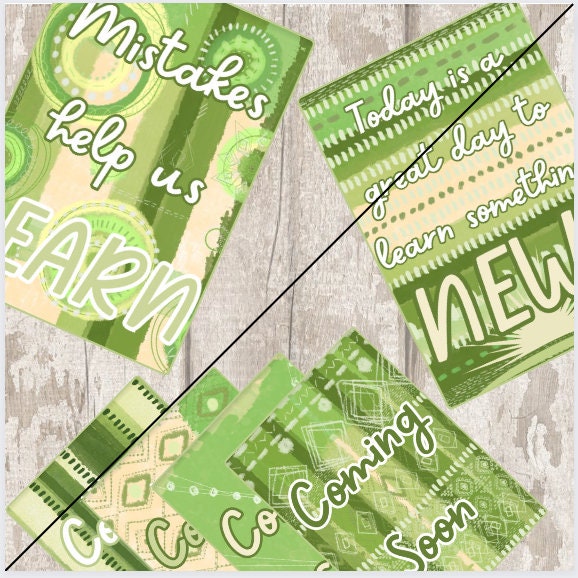 LIME GREEN Classroom Positive Posters and Coming Soon Posters - Etsy