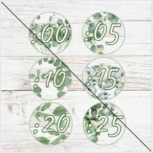 Eucalyptus and White Wood Classroom Clock Display - Etsy