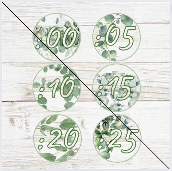 Eucalyptus and White Wood Classroom Clock Display - Etsy