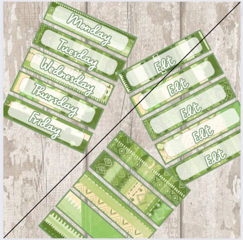 LIME GREEN Editable Teacher Tray Labels - Etsy